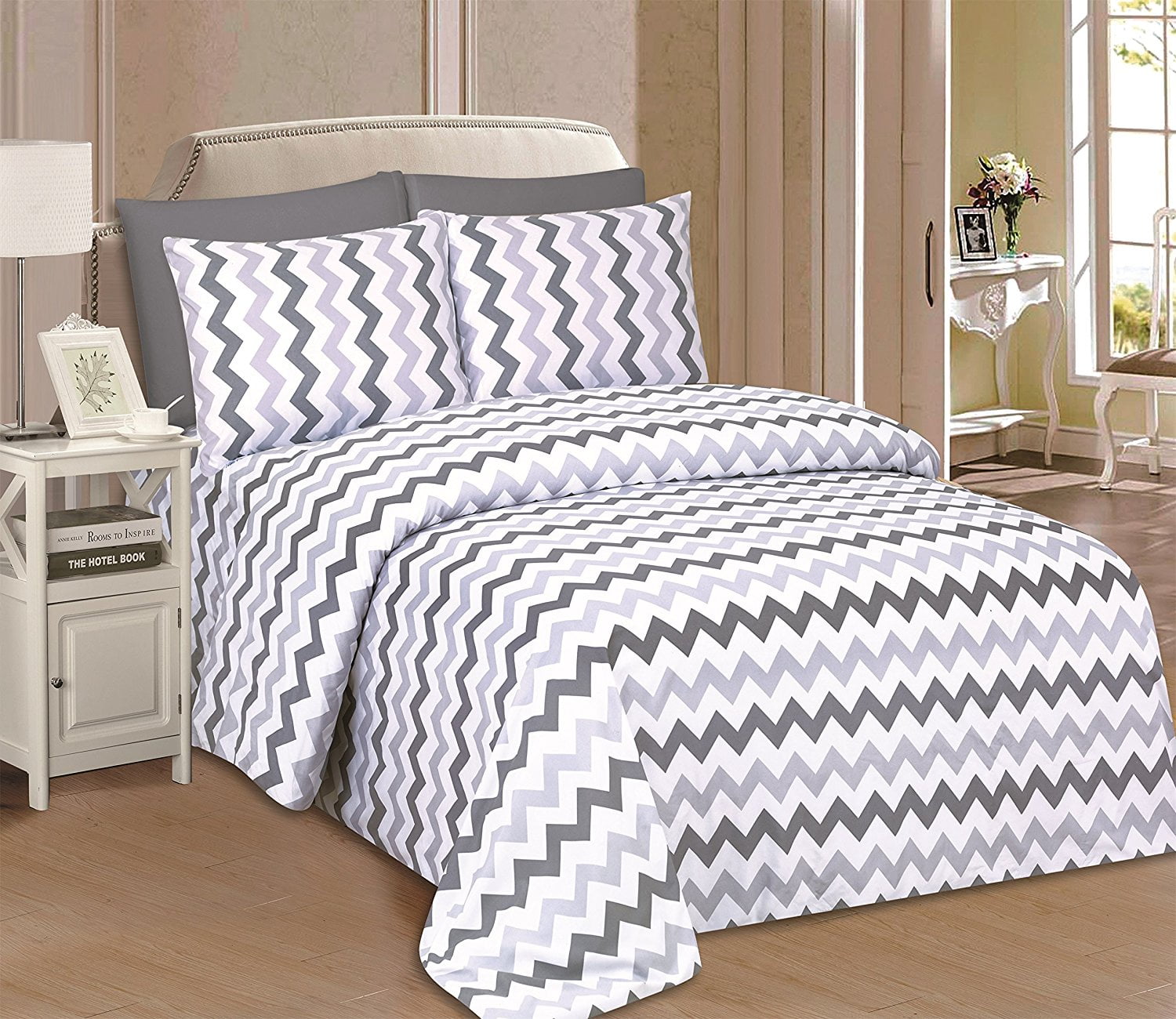 Beverly Hills 1800 Series Ultra-Soft Printed 6 PC Sheet Set (CalKing ...