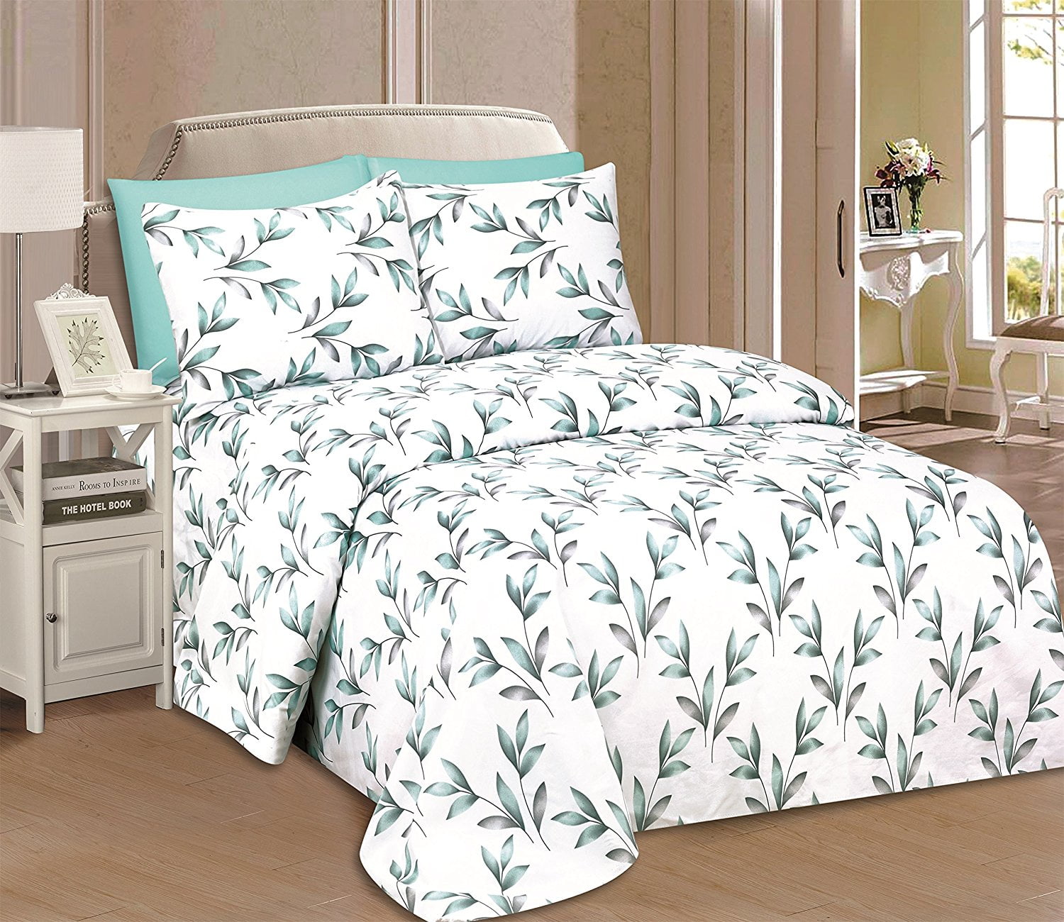 Beverly Hills 1800 Series Ultra-Soft Printed 6 PC Sheet Set (CalKing ...