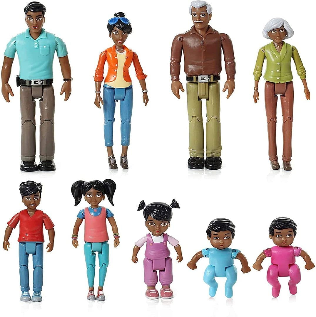 Beverly Hills Doll Collection Sweet Li'l Family African American Dollhouse People Set of 9 ...