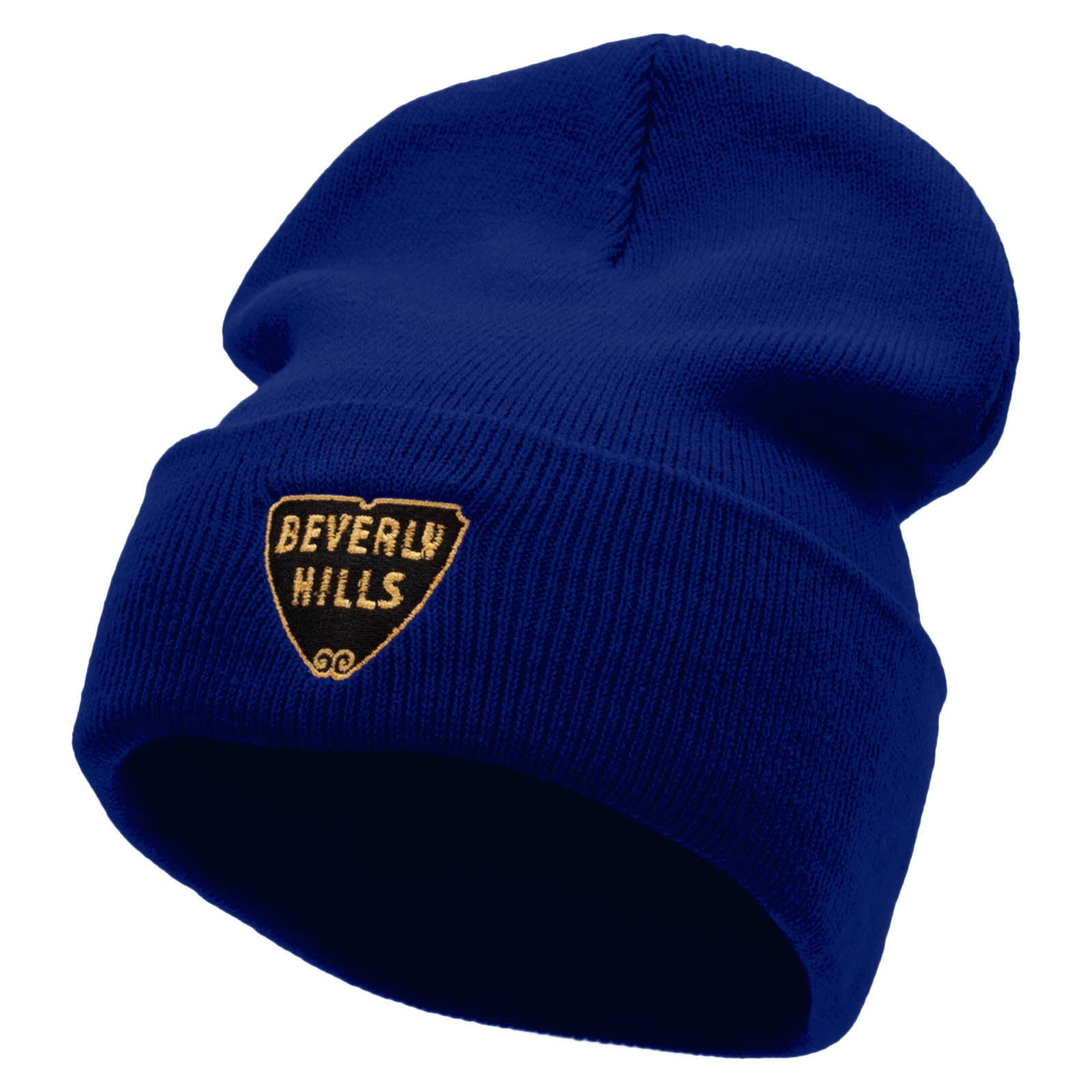 Beverly Hills Embroidered 12 Inch Long Knitted Beanie - Royal OSFM ...