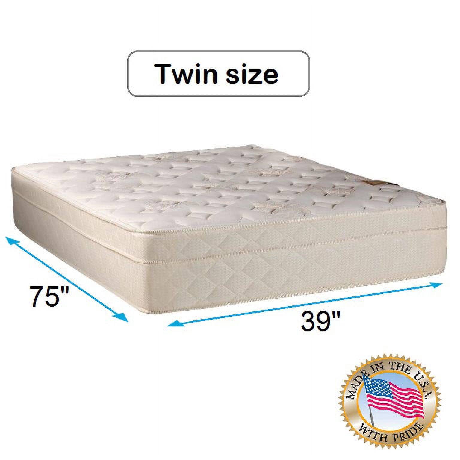 Beverly Hills Firm Eurotop (Pillowtop) Foam Encased Mattress Only with ...