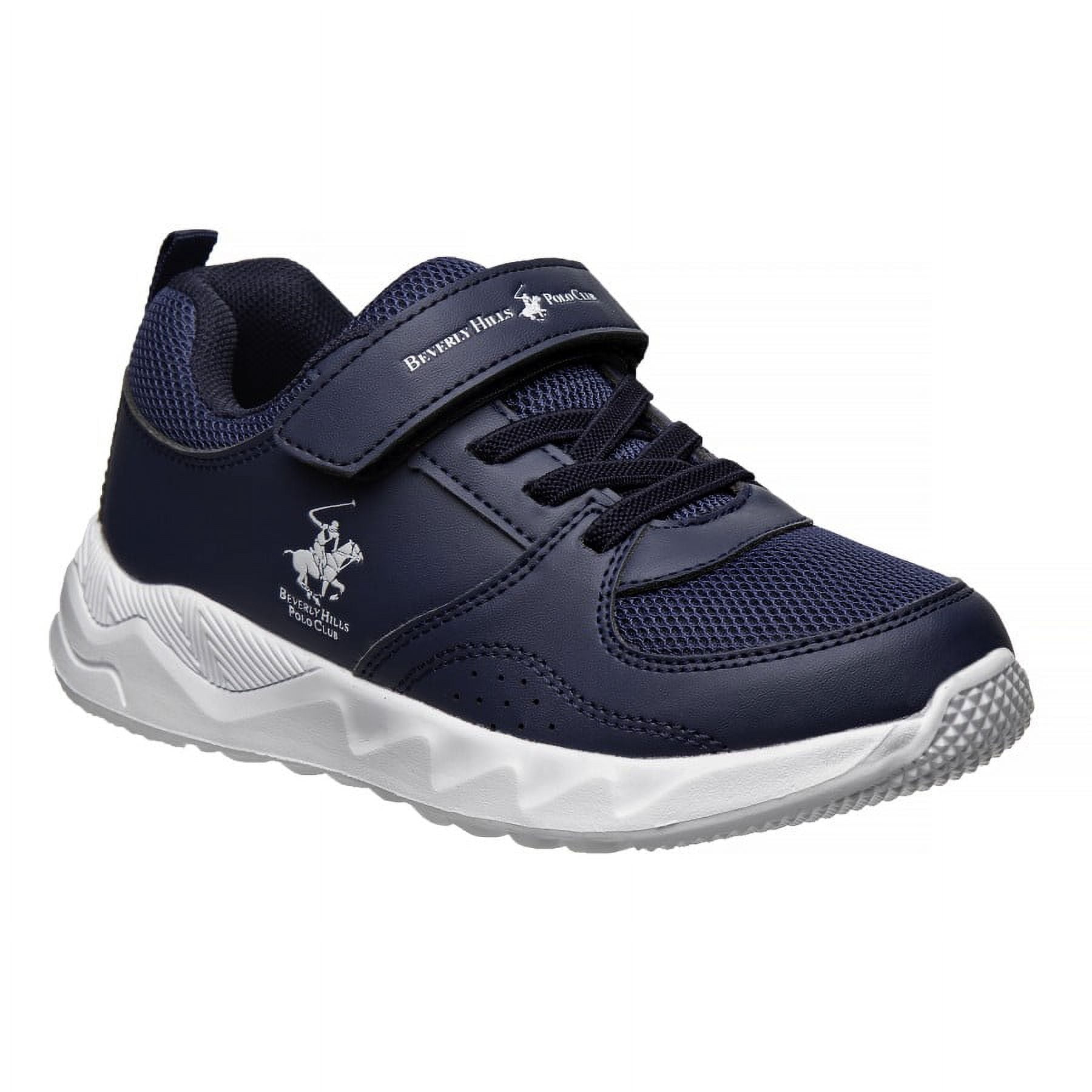 Disney Beverly Hills Kids' Navy Sneakers with Hook & Loop Closure, Size ...