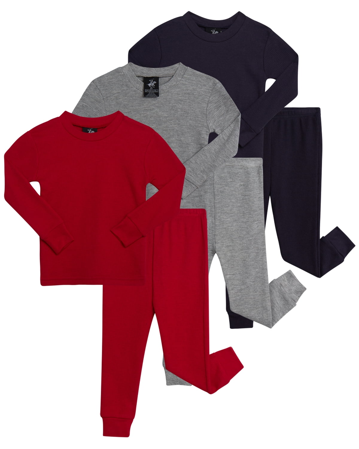 Beverly Hills Polo Club Baby Boys' Thermal Underwear - 6 Piece Waffle ...