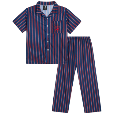 Boys' Licensed 2 Piece Poly Button Front Pajama Sleepwear Set ...