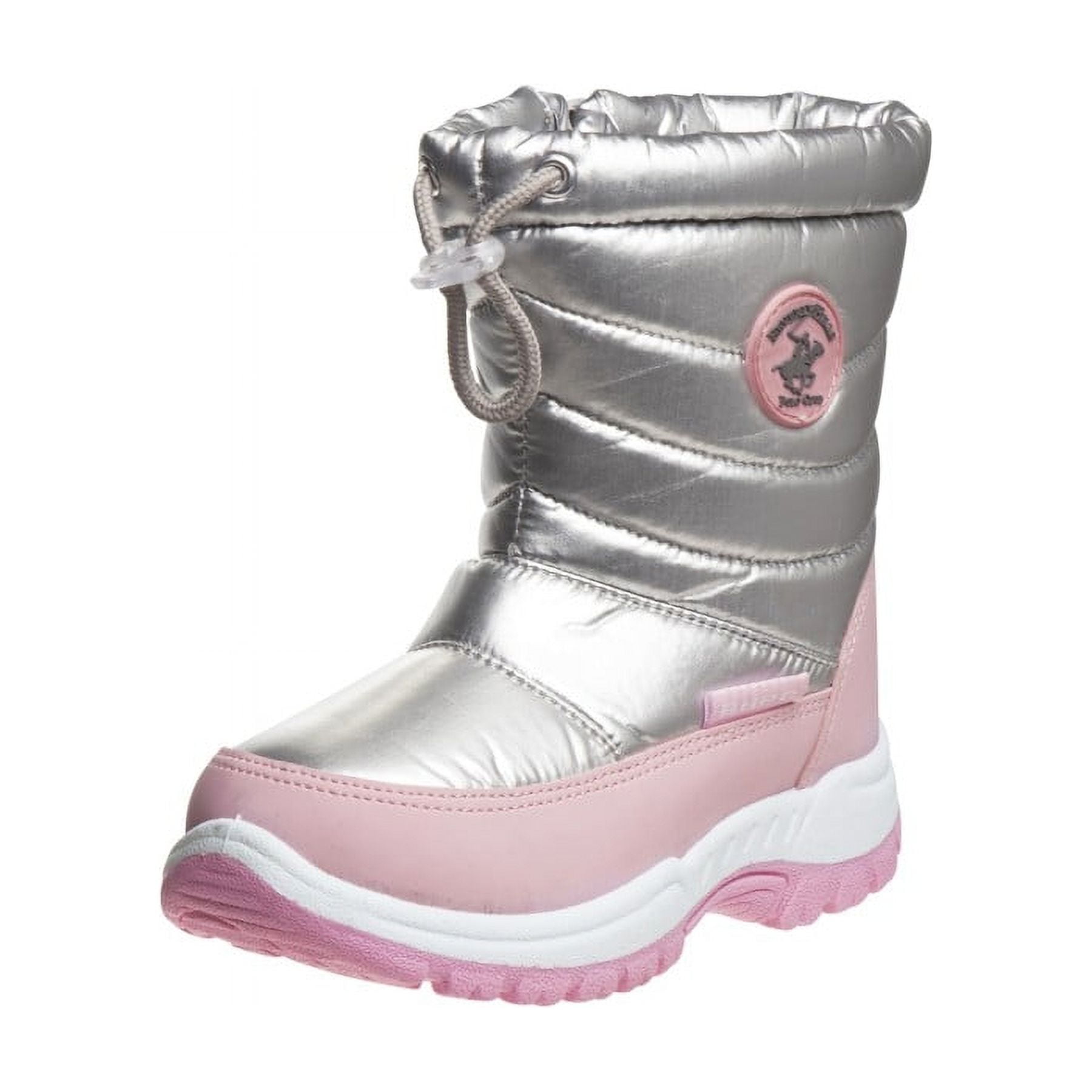 Beverly Hills Polo Club Little Kids Girls Snow Boots - Silver/Pink, 4 ...