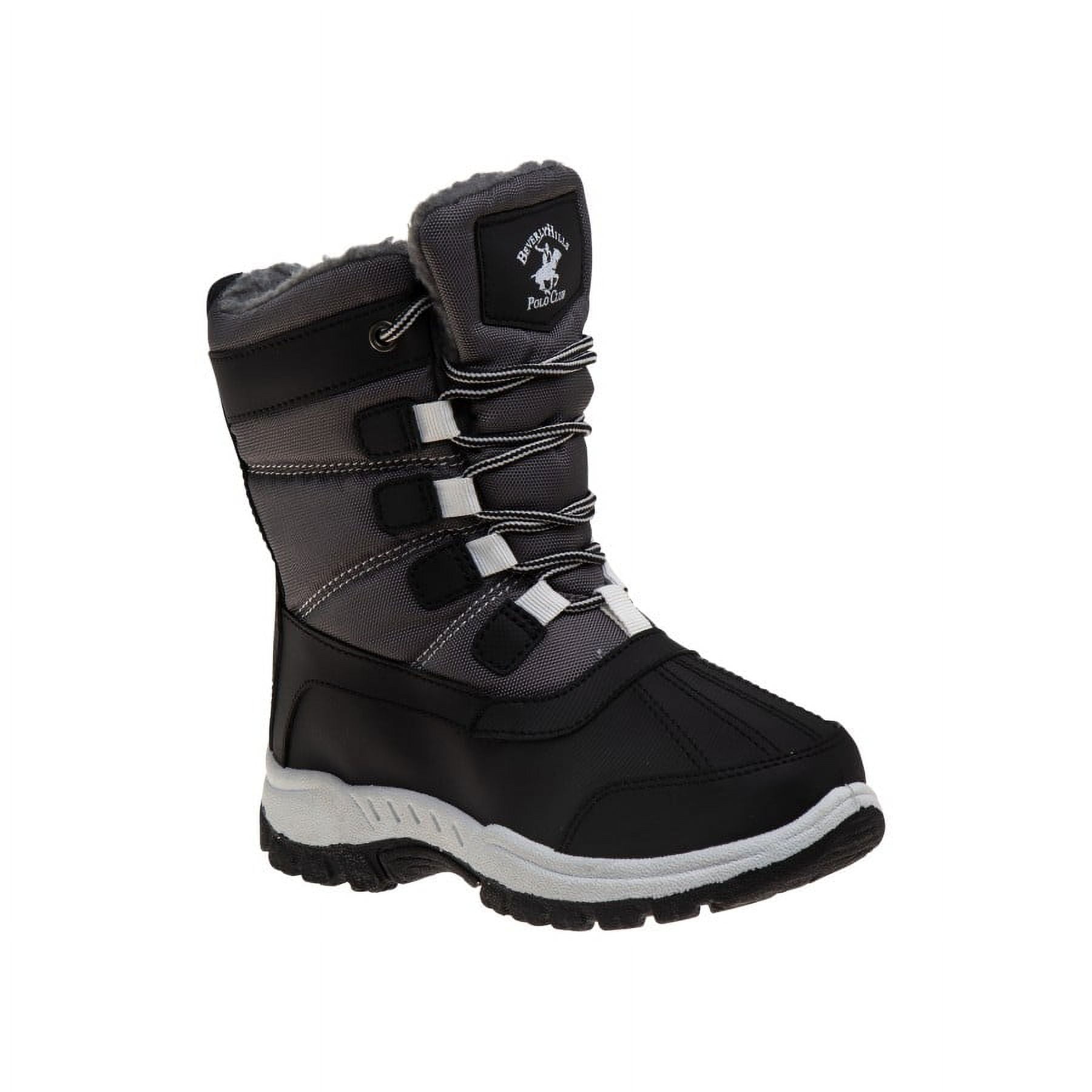 Beverly Hills Polo Club Snow Boots For Toddler Boys - Color: Black/Grey ...