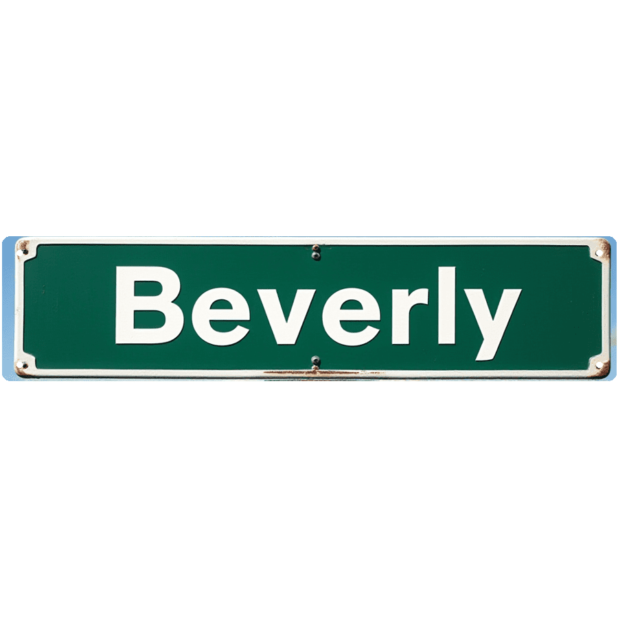 Beverly Hills Tin Sign - 16x4 Inches - Ideal for Luxury Loft, Man Cave ...