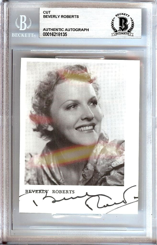 Beverly Roberts Signed Autograph Cut Signature Singer Actress BAS ...