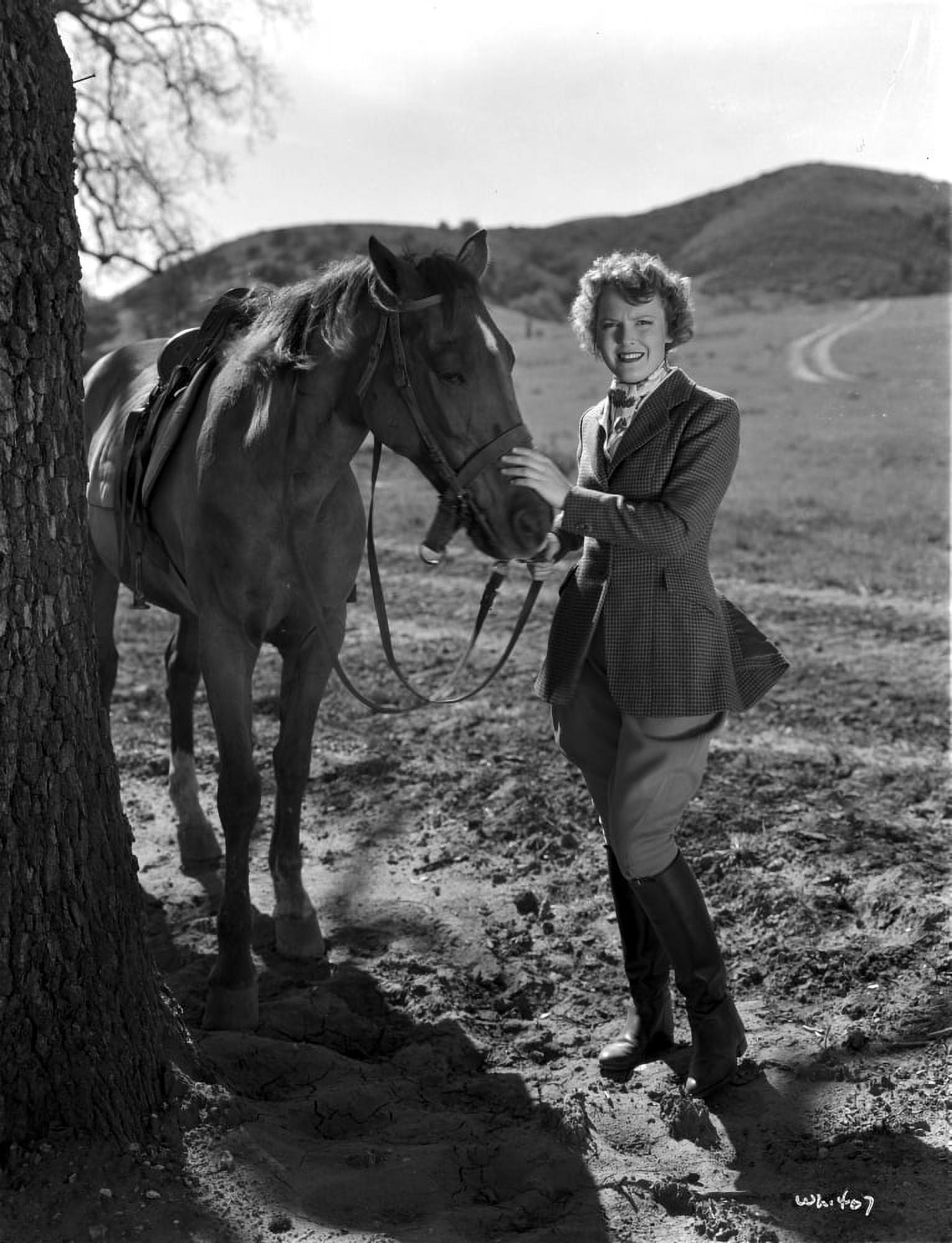 Beverly Roberts standing and Holding Horse Photo Print (24 x 30) - Walmart.com