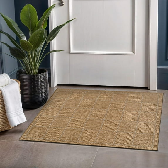 Beverly Rug Easy Jute Outdoor Indoor Non Shedding Easy-Cleaning Rug ...