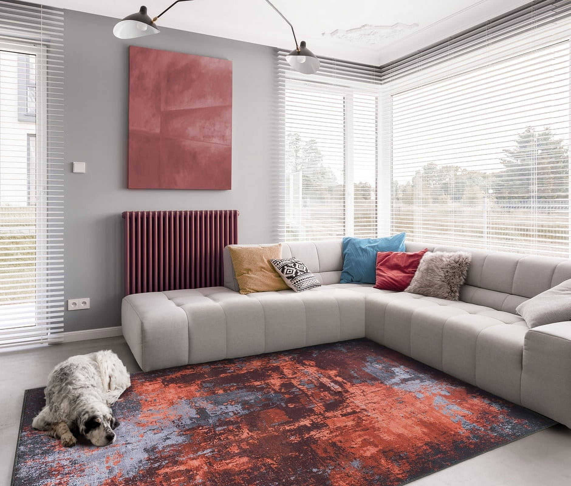 Beverly Rug Indoor Area Rugs, Machine Washable Modern Living Room Area ...