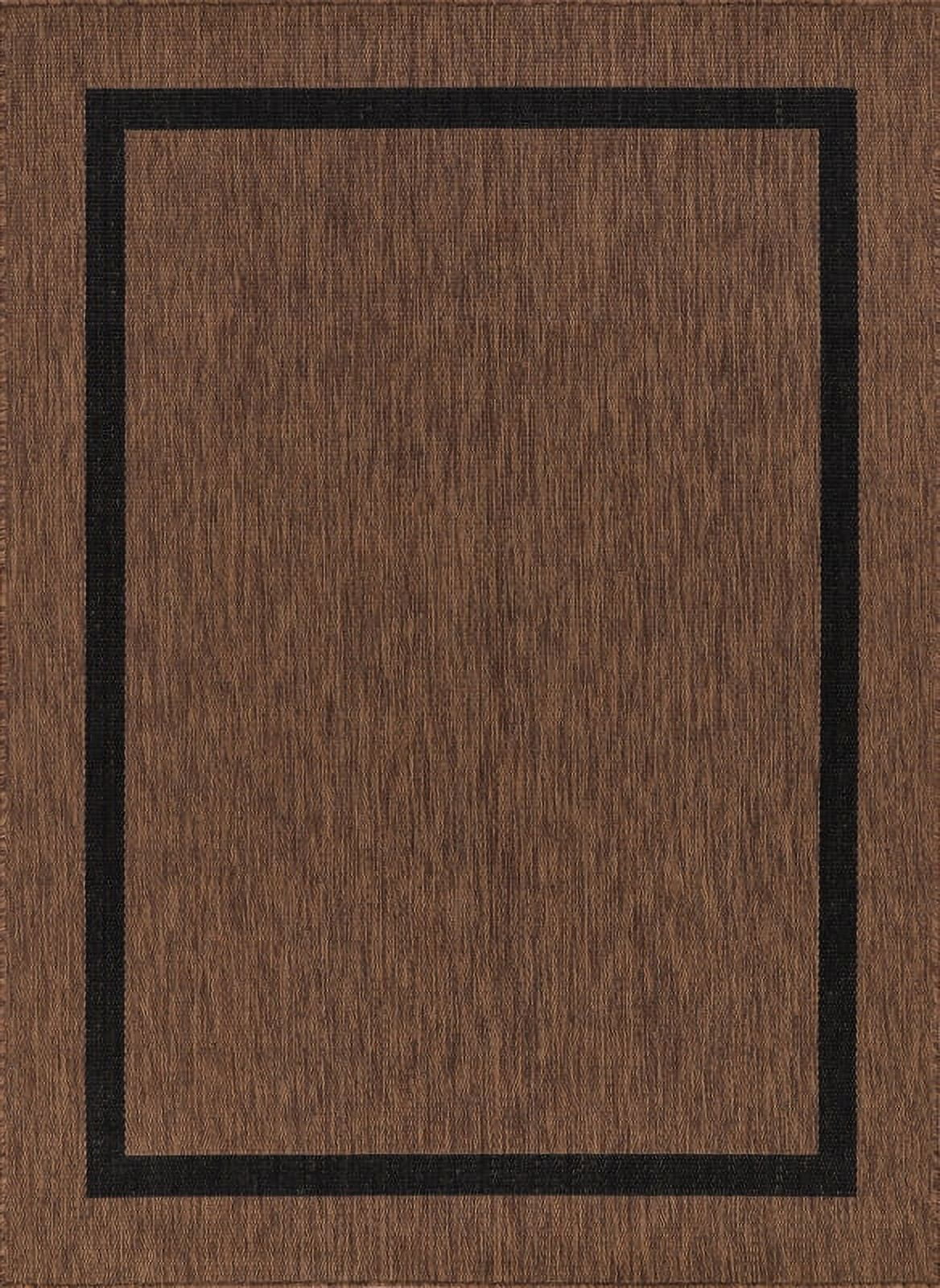 Beverly Rug Indoor/Outdoor Weather Resistant Area Rug, Black and Gold ...