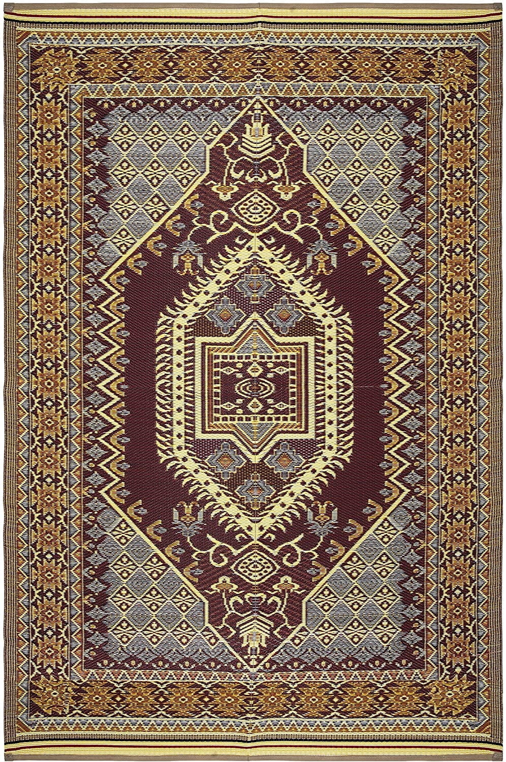 Beverly Rug Indoor Outdoor Reversible Plastic Area Rug - 5x7 - Bohemian ...