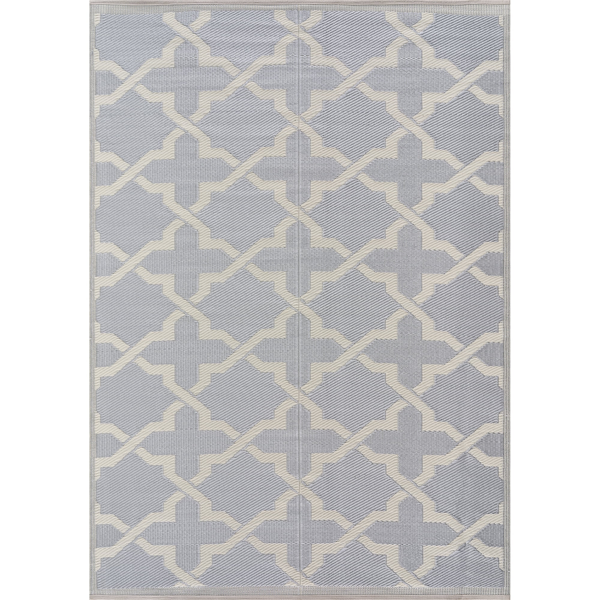 Beverly Rug Indoor Outdoor Reversible Plastic Area Rug - 5x7 - Grey ...