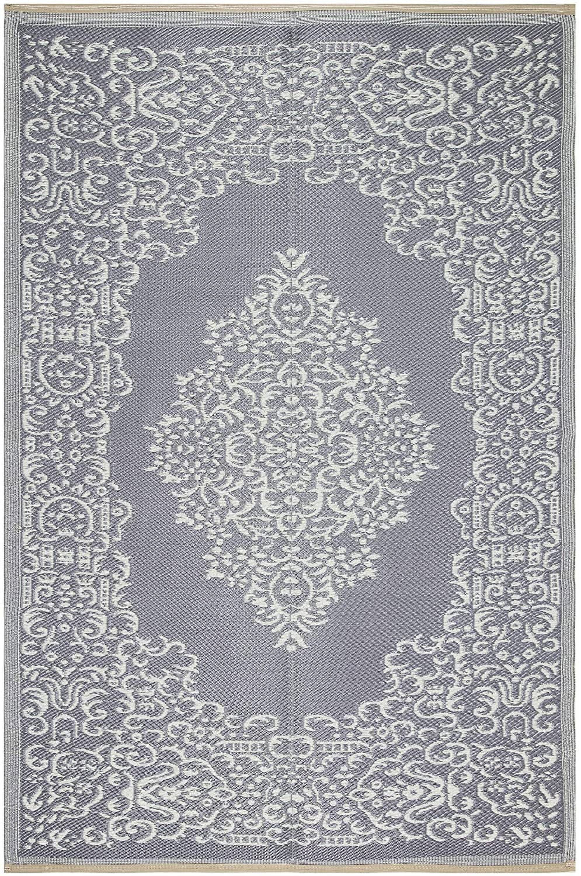 Beverly Rug Indoor Outdoor Reversible Plastic Area Rug - 8x10 - Grey ...