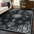 Beverly Rug Machine Washable Easy Cleaning Indoor Non-Slip Rugs Black ...