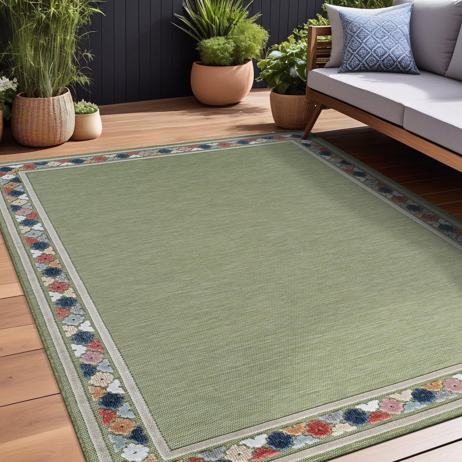 Beverly Rug Outdoor / Indoor Area Rugs Patio Porch Garden Carpet ...