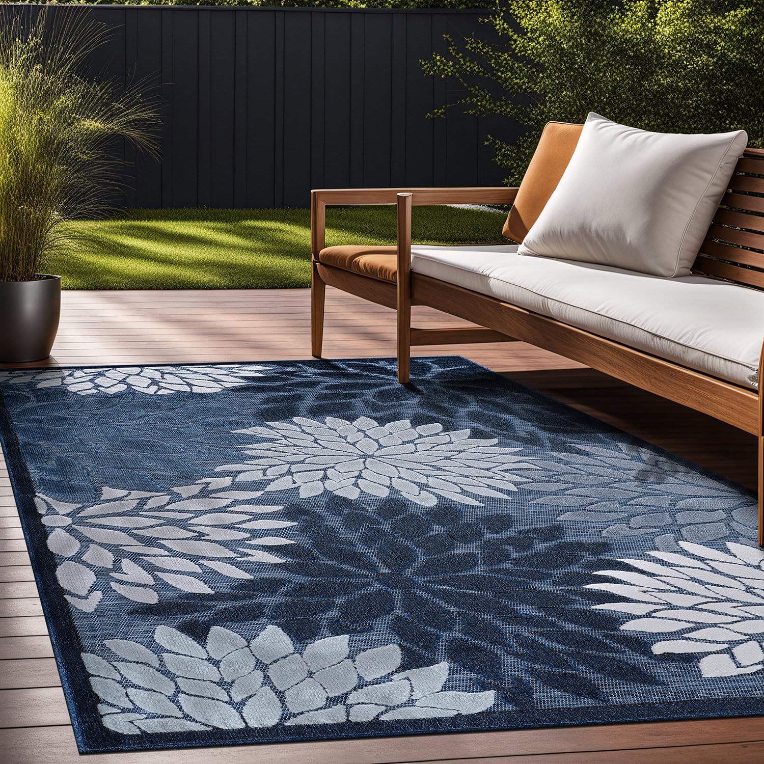5x8 Water Resistant, Indoor Outdoor Rugs for Patios, Front Door Entry ...