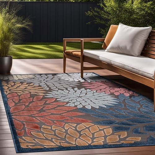 Beverly Rug Outdoor Rug 8x10 Modern Floral Tropical Area Rugs for ...