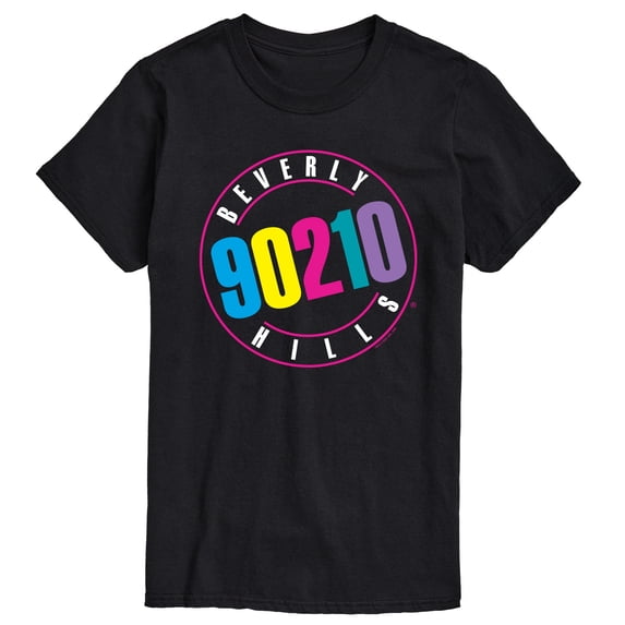 Bevery Hills 90210 - Large Colorful Logo - Men's Short Sleeve Graphic T ...
