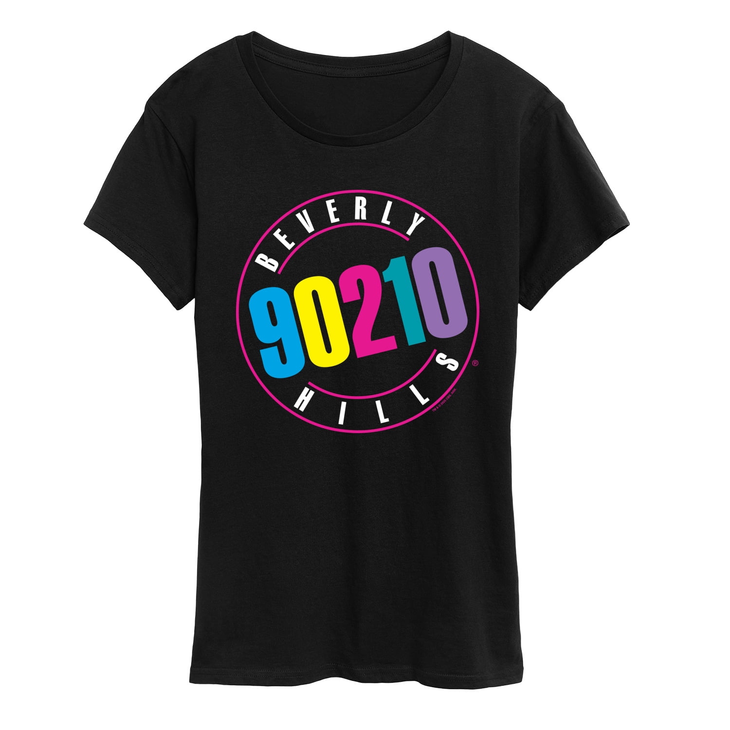 Bevery Hills 90210 - Large Colorful Logo - Women's Short Sleeve Graphic ...