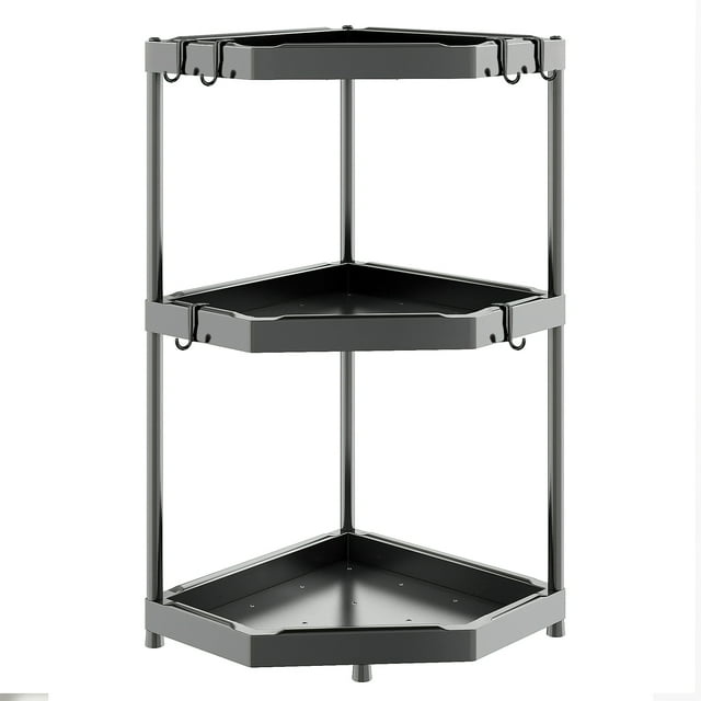 Bevtee 3 Tier Corner Shelf Stand,Bathroom Small Corner Standing Shelf ...