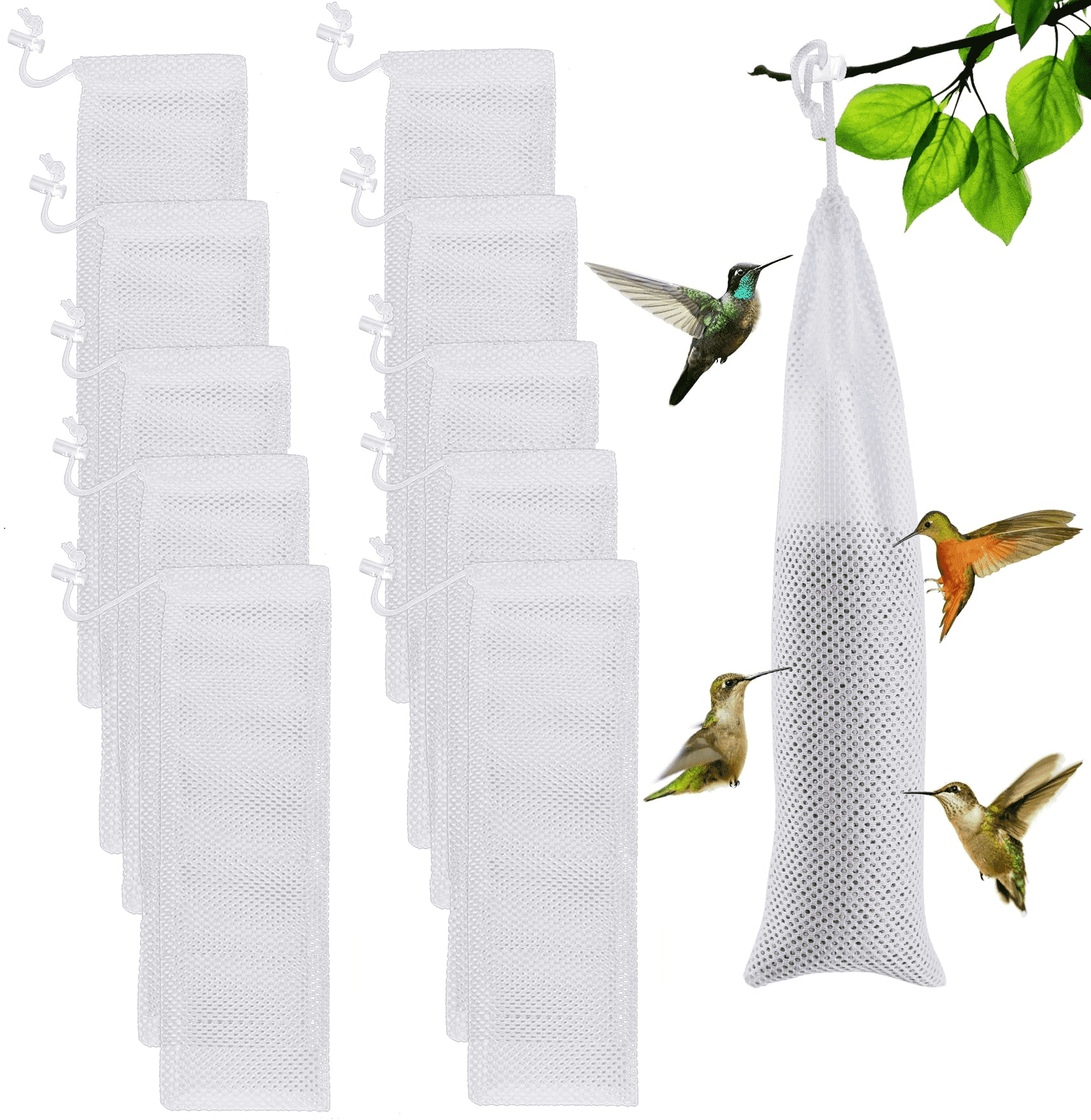 Bevtee Finch Sock Feeder, Thistle Seeds bag, Hanging Mesh Feeding Bag ...