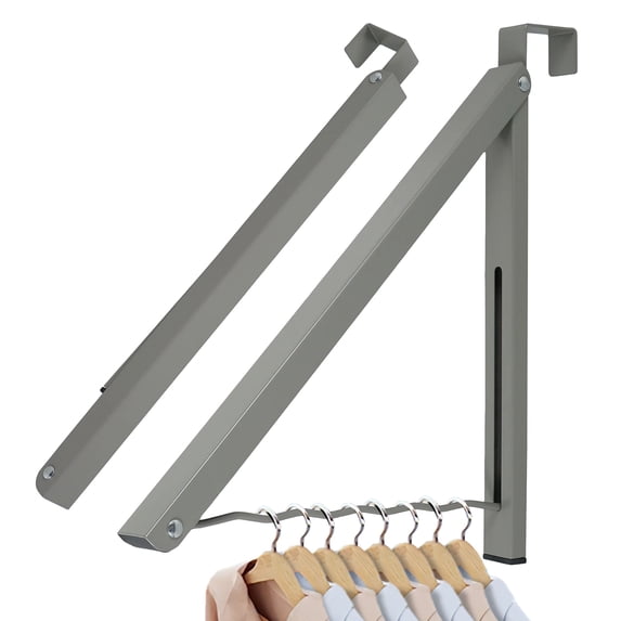 Bevtee Foldable over The Door Hanger for Clothes，Metal Clothes Drying ...