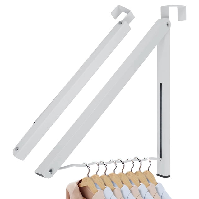 Bevtee Foldable over The Door Hanger for Clothes，Metal Clothes Drying ...