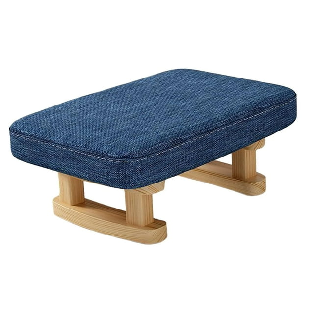 Bevtee Small Foot Stool, Fabric Ottoman Footstool with Wooden Legs ...