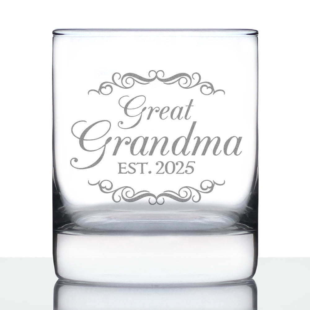 Bevvee Whiskey Rocks Glass 10.25 oz Fancy 2025 Great Grandma Gifts for ...