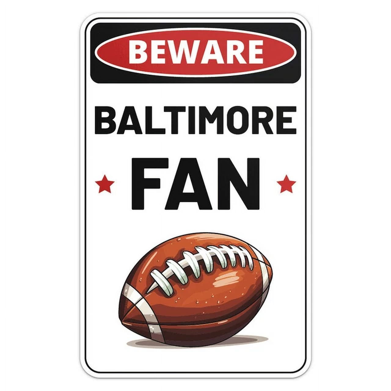 Beware Baltimore Fan Sticker Phone Decal Water Bottle Stickers Car ...