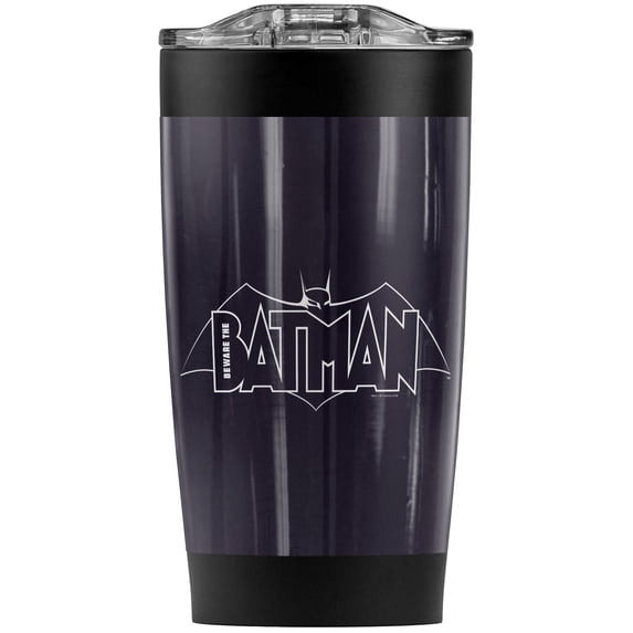 Beware The Batman/Bat Logo Stainless Steel Tumbler 20 oz Coffee Travel ...