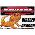 Beware Bearded Dragon' Metal Tin Sign Warning Sign Safety Signs For ...