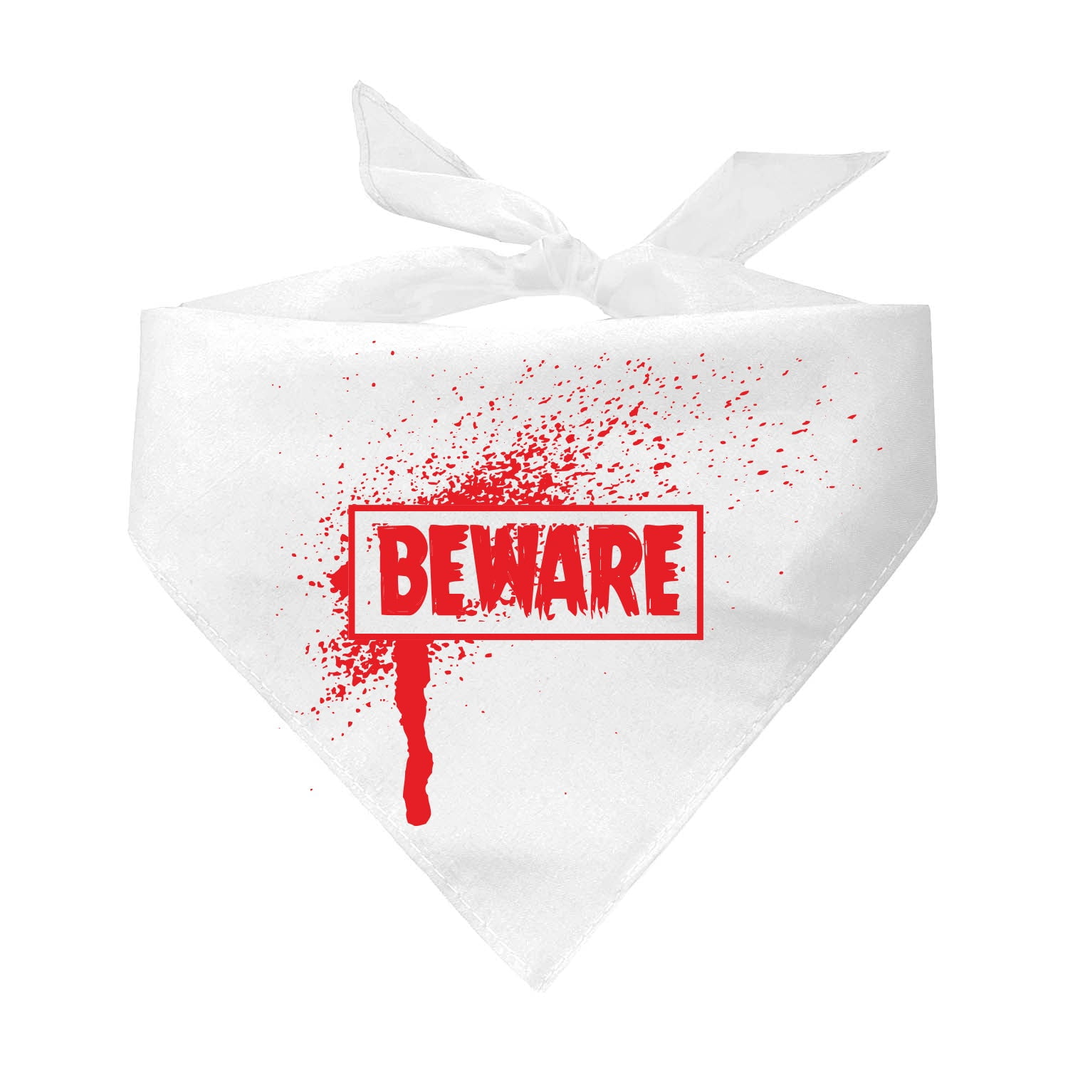 Beware Blood Splatter Halloween Triangle Dog Bandana - Walmart.com