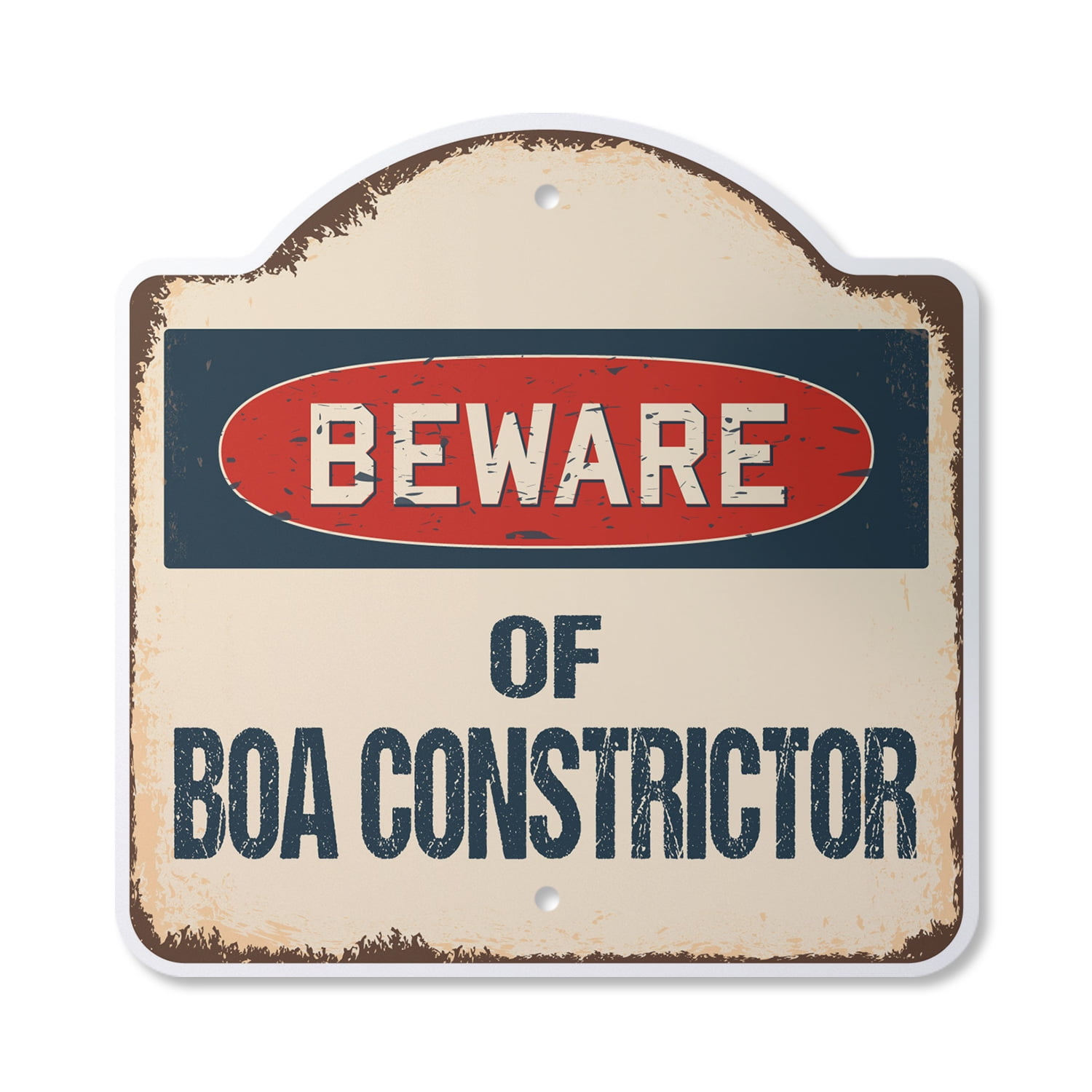 Beware Of Boa Constrictor 14" X 14" Sign | Indoor/Outdoor Plastic ...