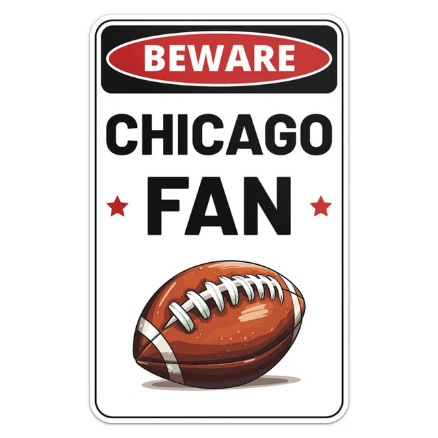 Beware Chicago Fan Sticker Phone Decal Water Bottle Stickers Car Decals ...