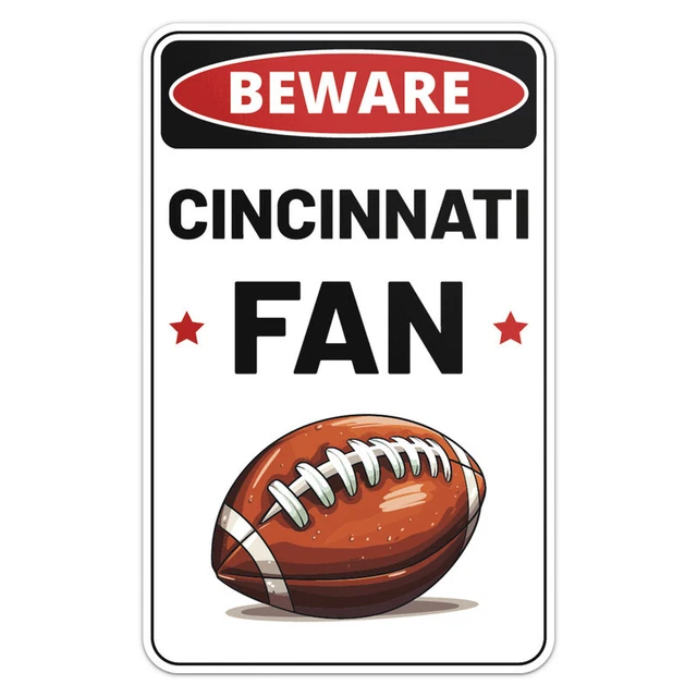 Beware Cincinnati Fan Sticker Phone Decal Water Bottle Stickers Car ...