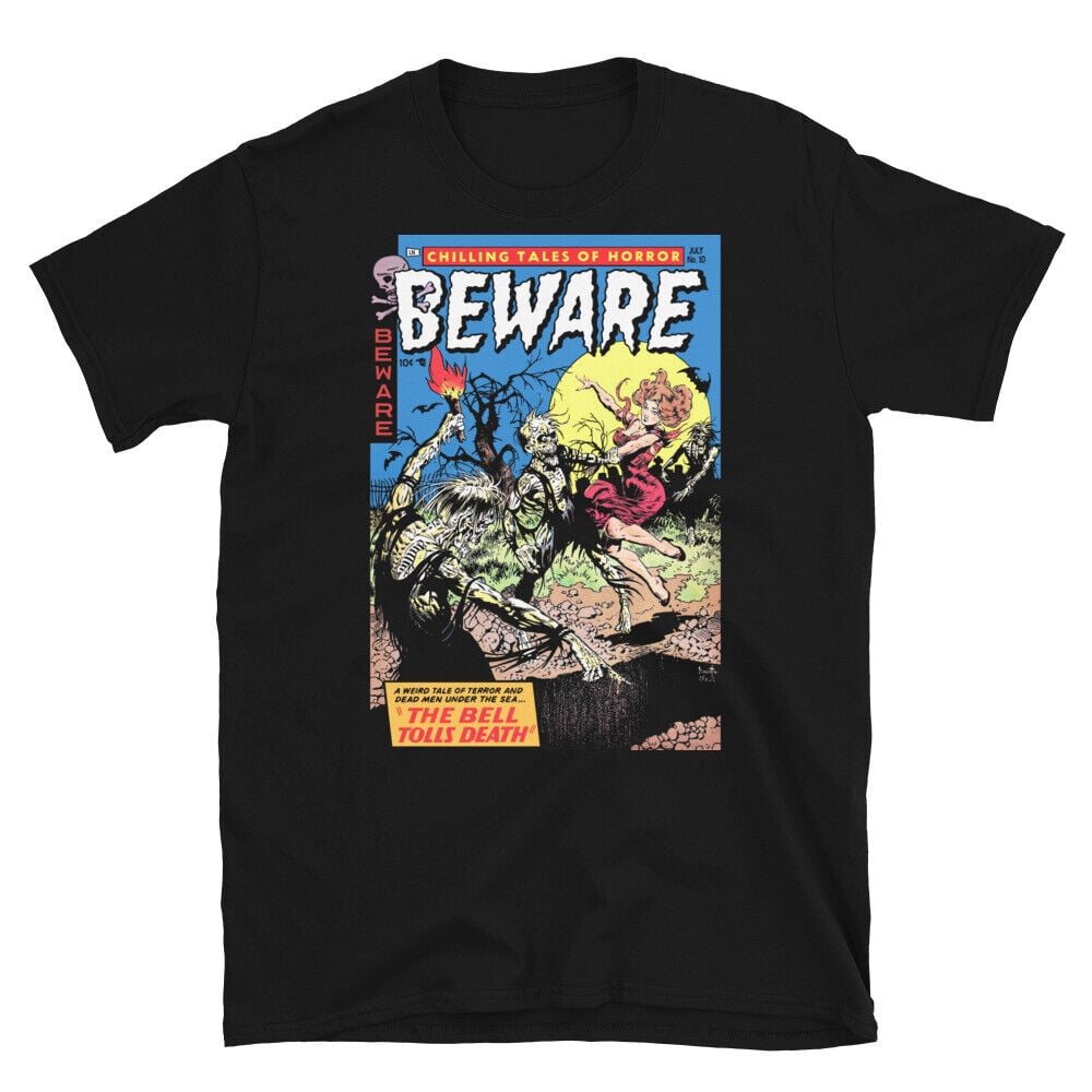 Beware Comic No. 10 Frank Frazetta Cover T-Shirt(Black) - Walmart.com