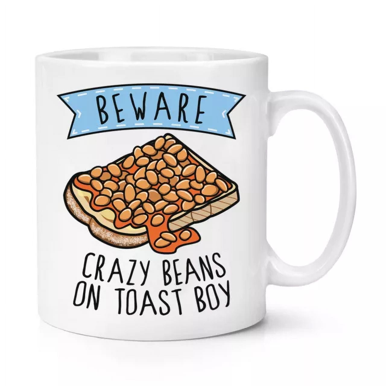 Beware Crazy Beans On Toast Boy Mug Son Childrens Breakfast Food Mug ...