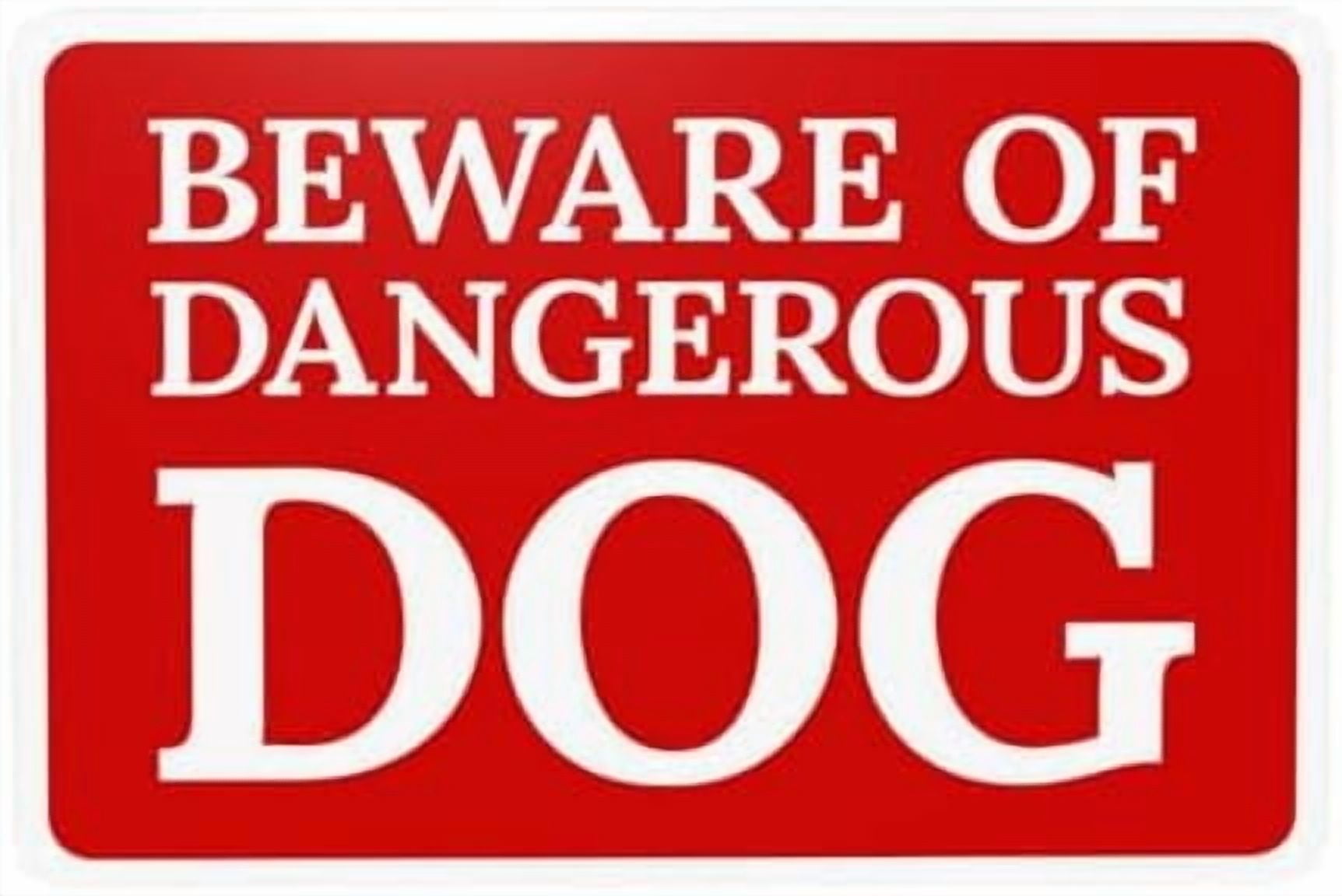 Beware of Dangerous Dog Warning Sign, Beware Of Dog Security Metal ...