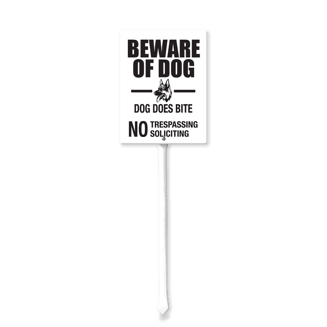 Beware of Dog - Dog Does Bite,No Trespassing No Soliciting Yard Sign ...