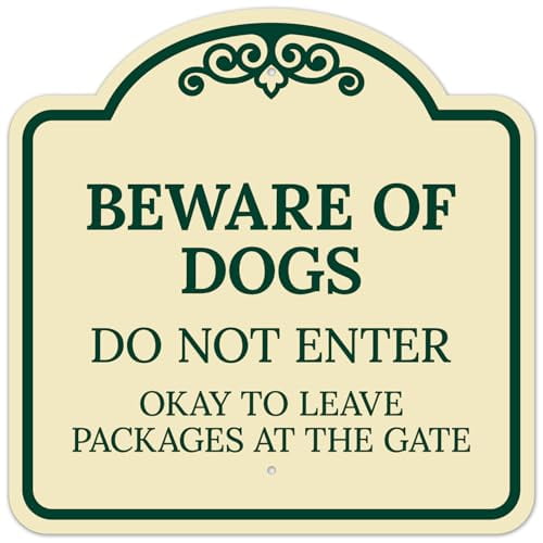 Beware of Dog Do Not Enter Okay to Leave Packages at The Gate Décor ...