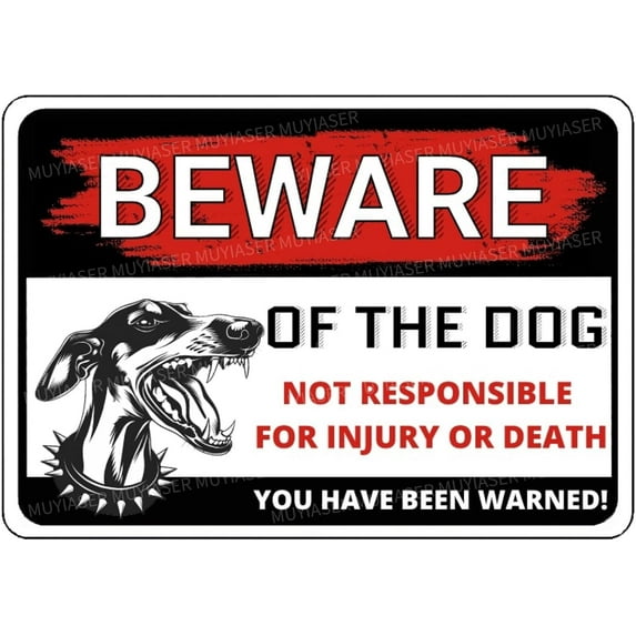 Beware Of The Dog Greyhound You Have Been Warned Aluminum Metal Tin ...