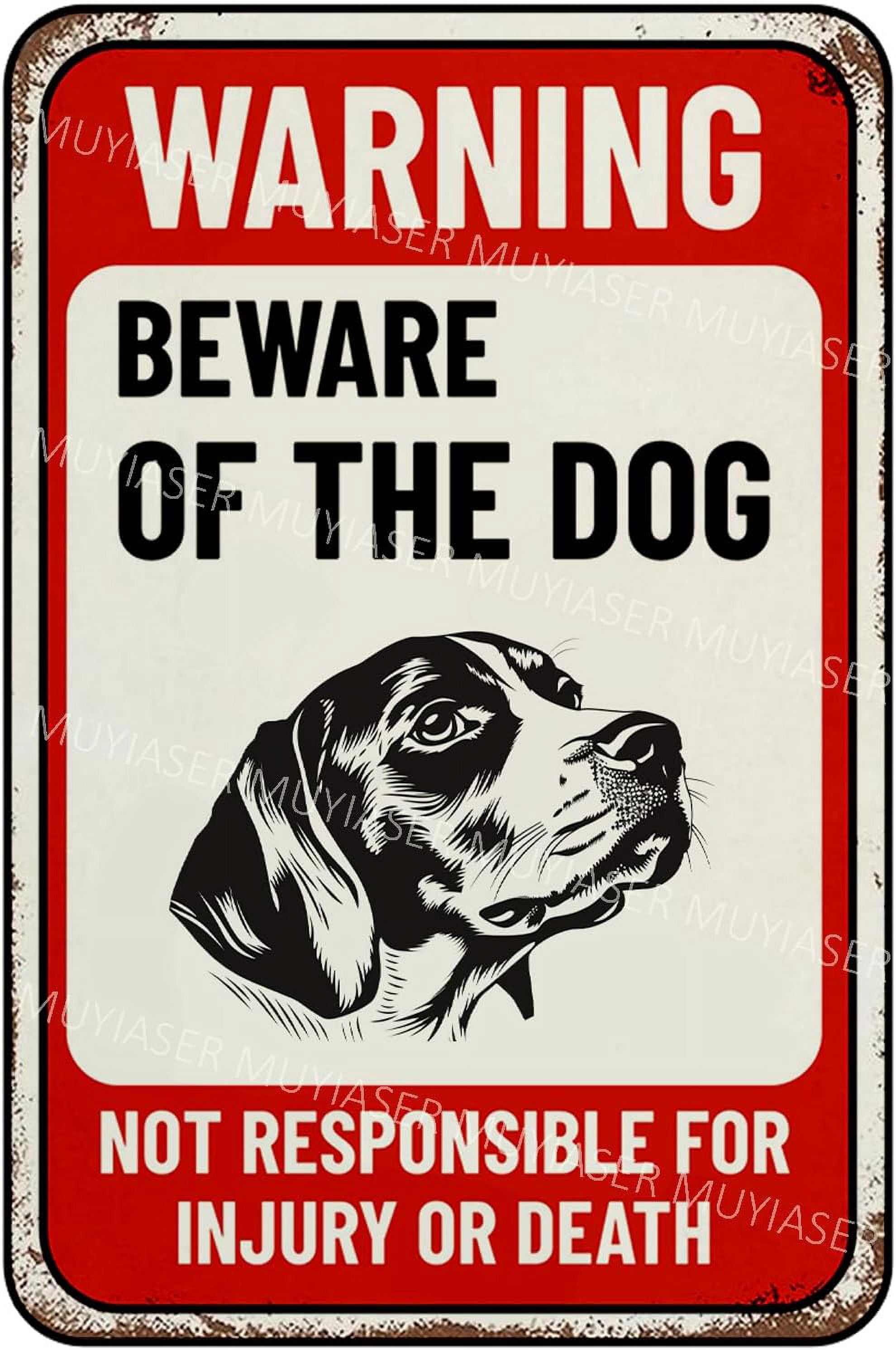 Beware Of Dog Sign Beagle Warning Sign Aluminum Metal Tin Signs Outdoor ...