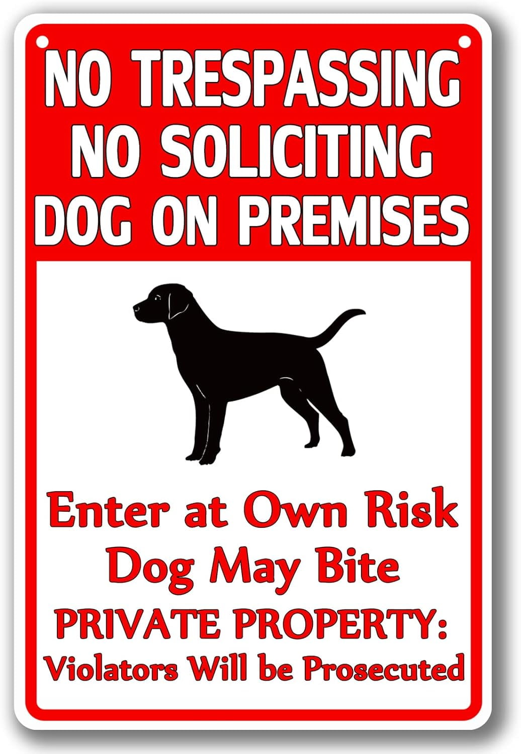 Beware Of Dog Sign No Trespassing Dogs Yard Sign Dog Warning Signs For ...