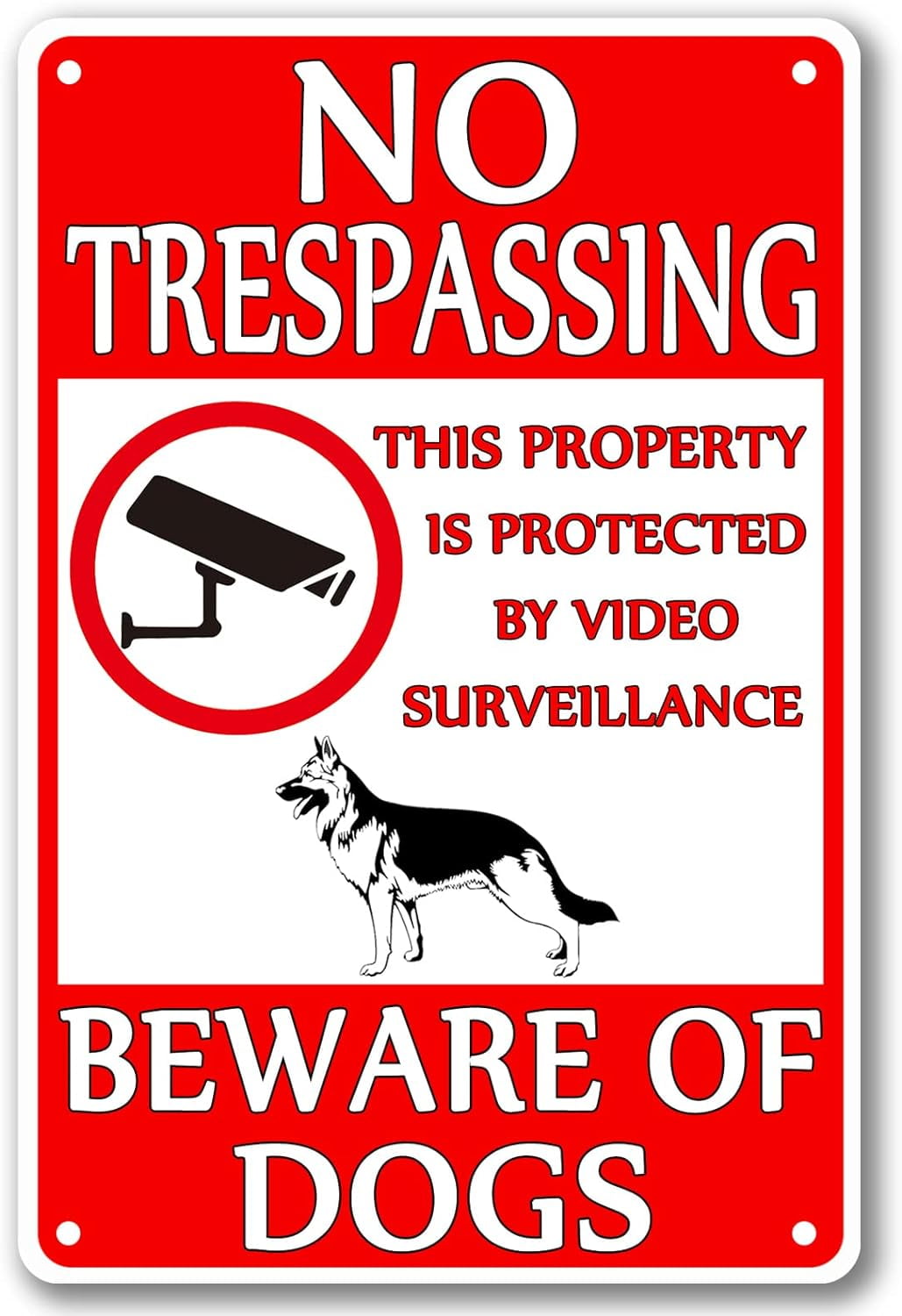 Beware Of Dog Sign No Trespassing Sign Dog Warning Signs For Fence ...