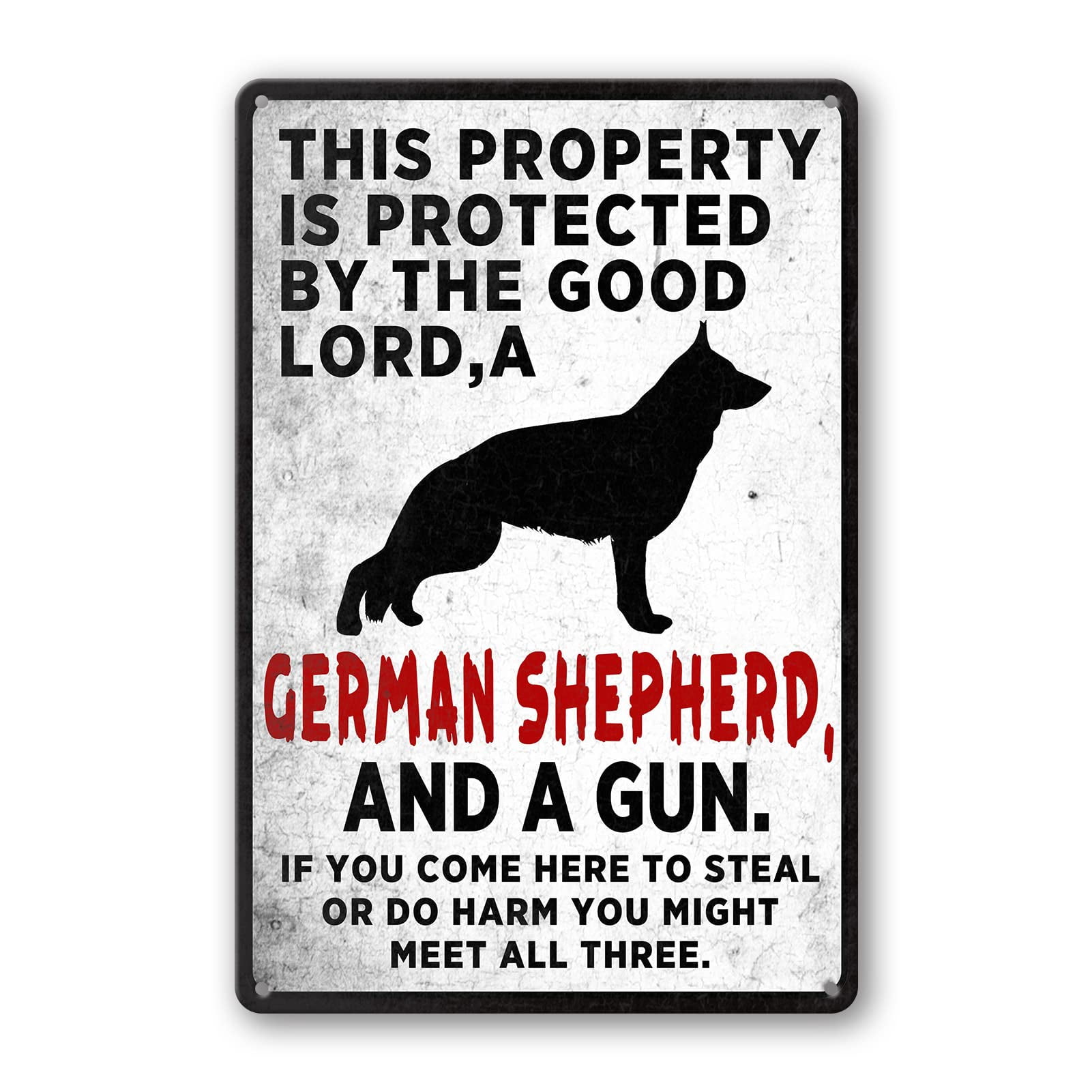Beware Of Dog Sign Warning Signs For Fence German Shepherd Sign This ...