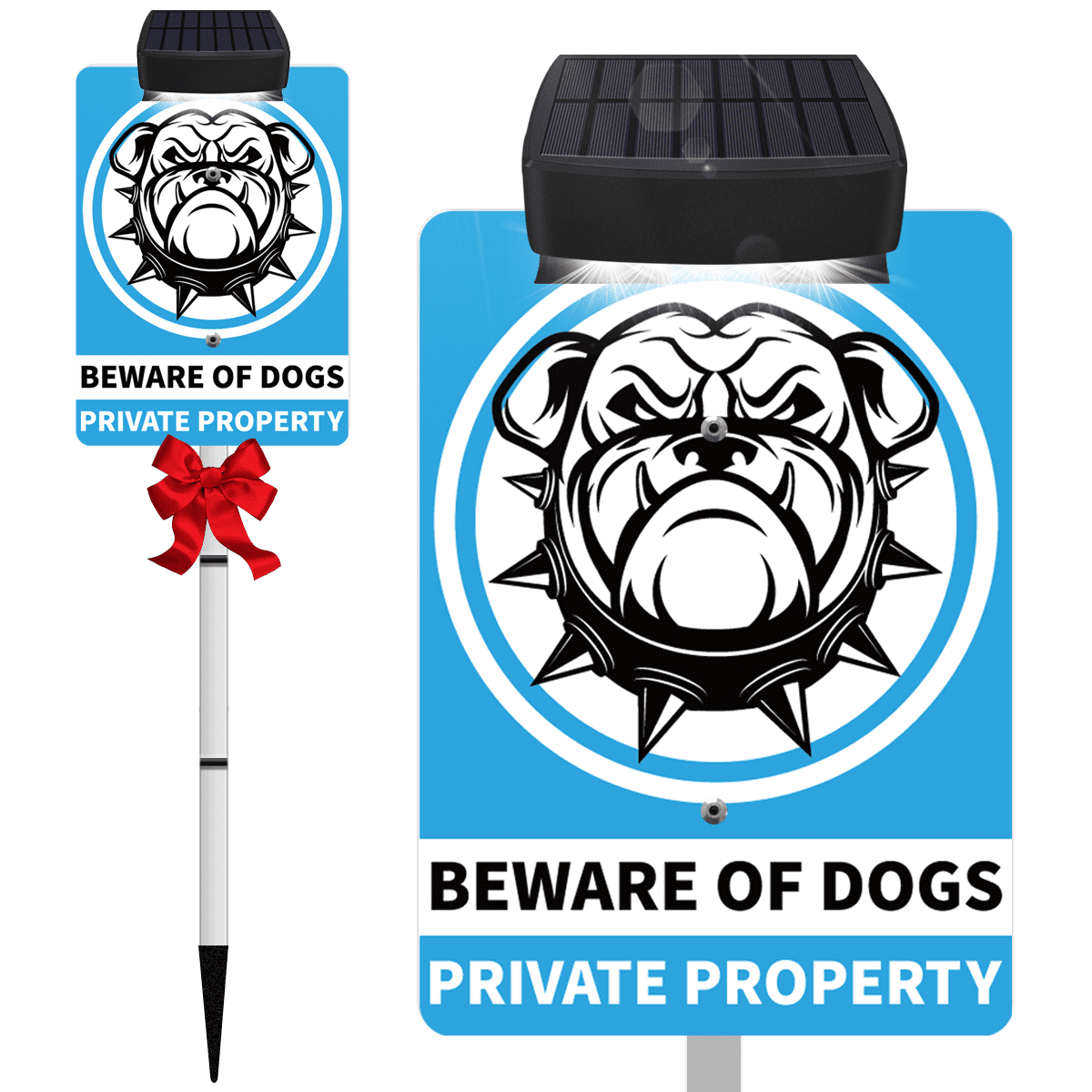 Beware Of Dog Signs For Fence,Dog On Premises Yard Sign,Solar Warning ...