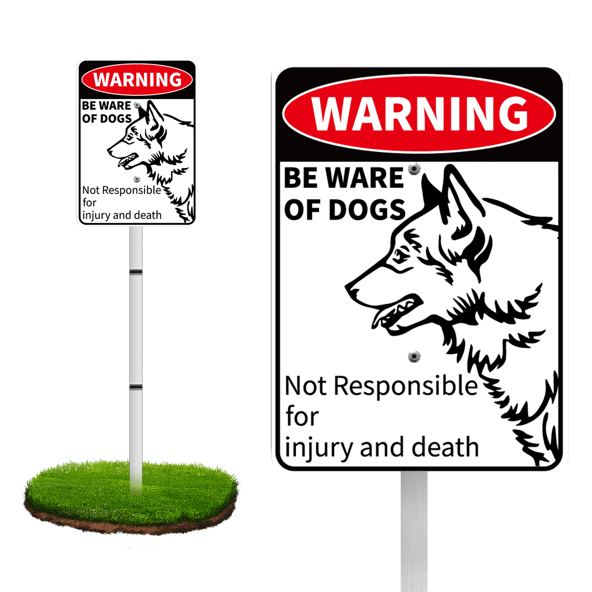 Beware Of Dog Signs For Fence,Dog On Premises Yard Sign,Warning Signs ...